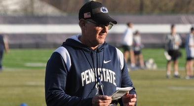 Penn State head coach James Franklin discusses team progress as spring ...
