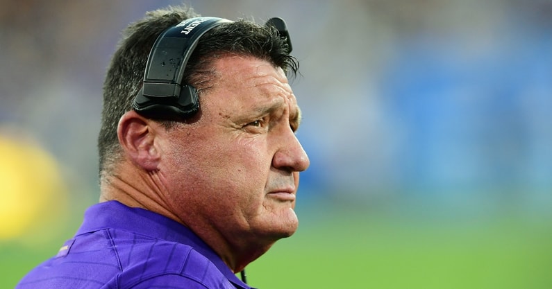 Ed Orgeron can't hide disappointment with play of offensive line vs ...