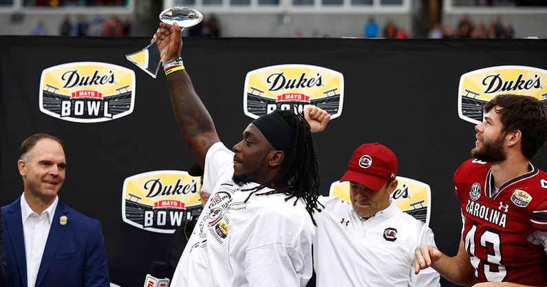 WATCH: Dakereon Joyner has emotional reaction after South Carolina's ...