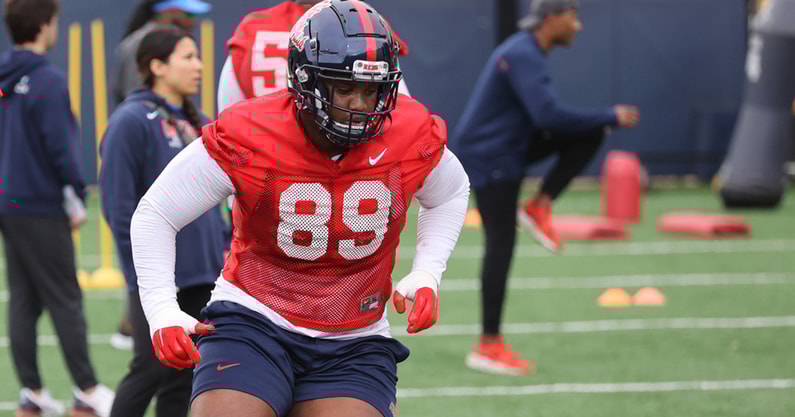 For JJ Pegues it was a "surreal moment" putting his Ole Miss helmet on ...