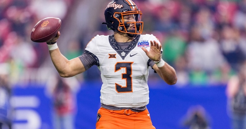 Mike Gundy explains how Spencer Sanders has continued to develop at ...