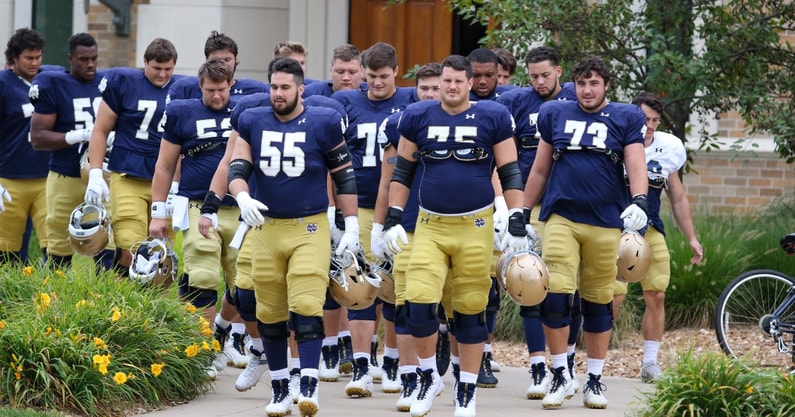 Notre Dame defensive line sees Harry Hiestand's effects on the OL