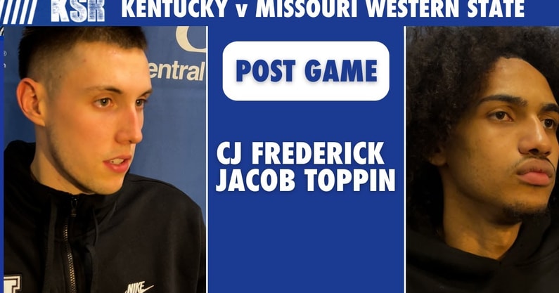 WATCH: CJ Fredrick, Jacob Toppin recap Kentucky's win - On3