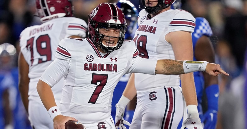 Shane Beamer on approach to running ball with Spencer Rattler