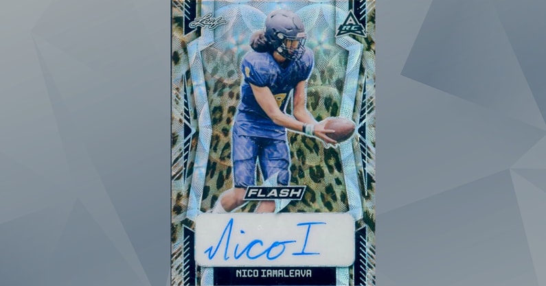 Through Nil Deal Nico Iamaleava Featured On Leaf Trading Card
