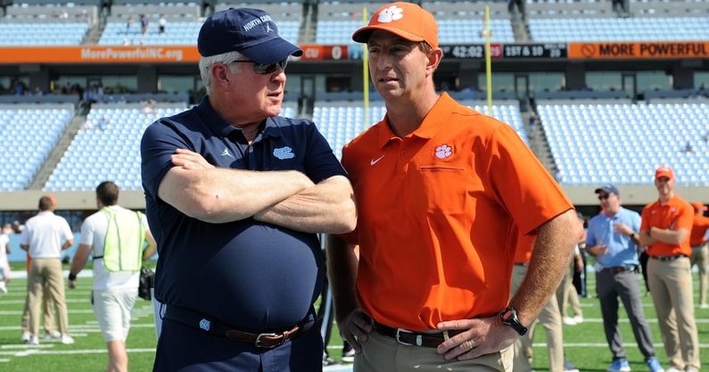 Dabo Swinney not surprised by UNC's turnaround under Mack Brown - On3