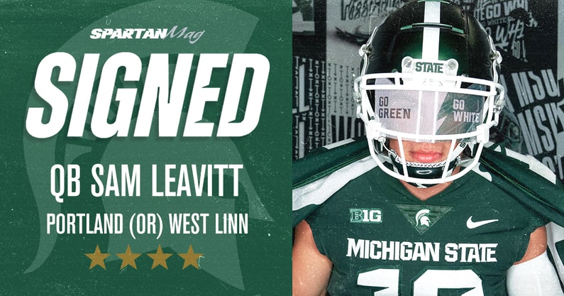 Michigan State signs 2023 three-star QB Sam Leavitt