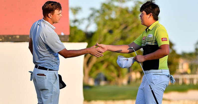 Keith Mitchell teaches Sungjae Im about Georgia football - On3