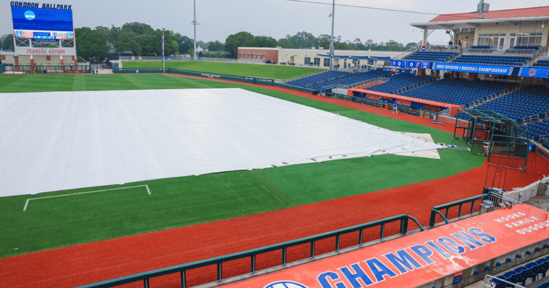 NCAA policy for inclement weather: Florida Gators Super Regional