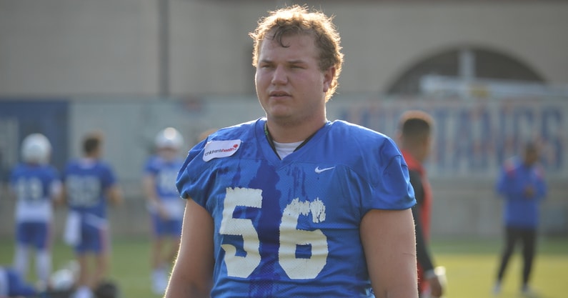 SMU OL Branson Hickman lands on Rimington Trophy watch list