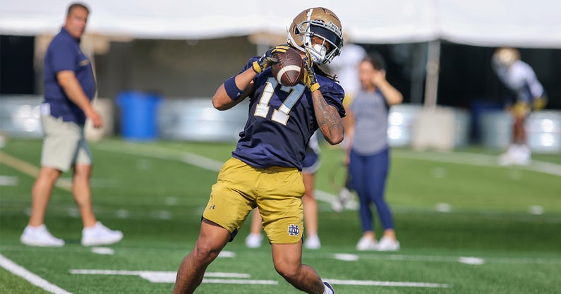 How Rico Flores Jr. is crushing his first fall camp at Notre Dame