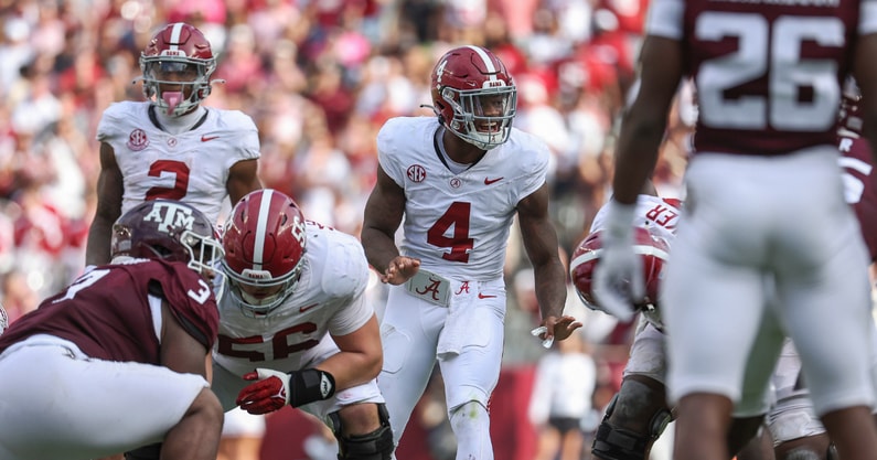 Alabama OL Tyler Booker on false start penalties vs. Texas A&M