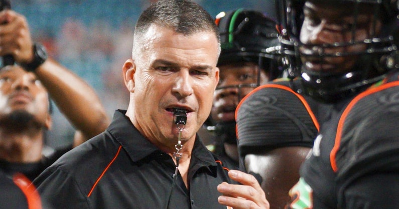 Miami coach Mario Cristobal talks UNC game off further review