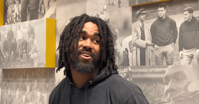 Michigan RB Donovan Edwards on run game, Jim Harbaugh