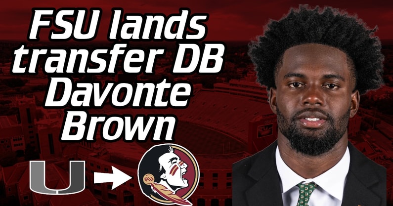Veteran CB Davonte Brown announces transfer to Florida State