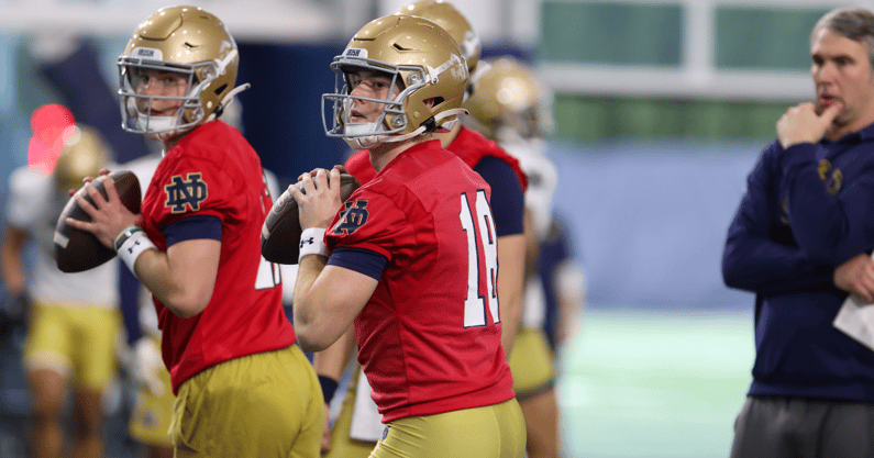 How Notre Dame plans to manage quarterback competition in spring ball