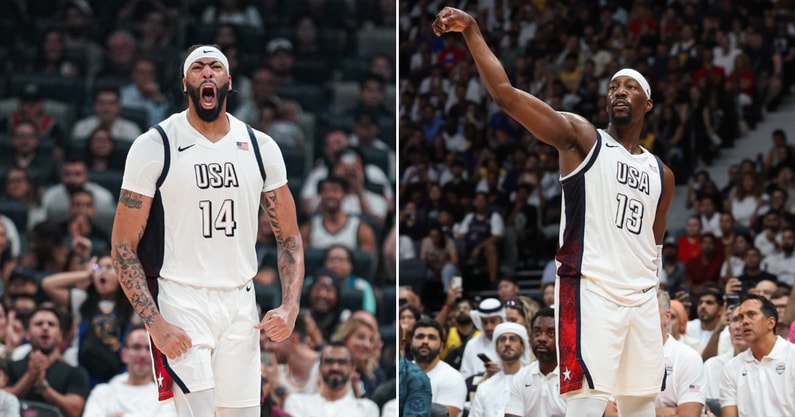 Anthony Davis blocks 6 shots, Bam Adebayo hits 3s in Team USA's win ...