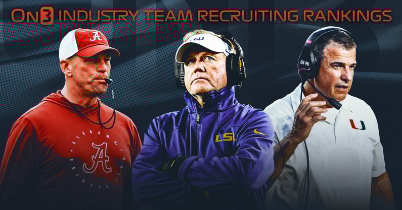 Team Recruiting Rankings: Alabama, LSU, Miami make big moves