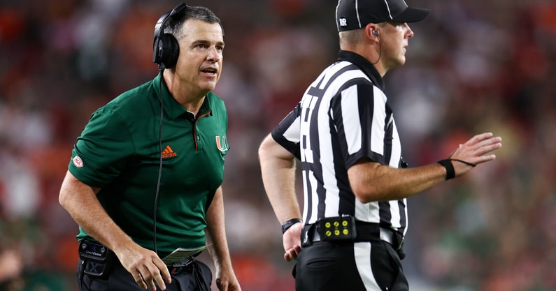 Miami Hurricanes' Mario Cristobal, players post USF