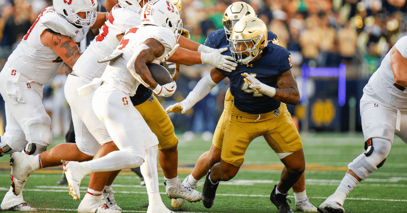 Notre Dame vs. Stanford snap counts, participation chart: Defense