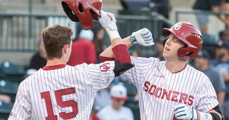 Oklahoma baseball player Max McGwire, son of former MLB star Mark ...