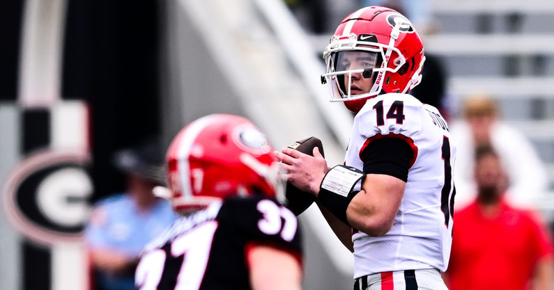 Gunner Stockton giving Georgia defense fits in scout team role