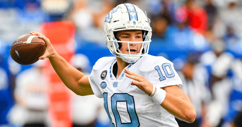 Drake Maye explains his relationship with Sam Howell, following in his ...