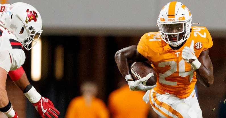 Tennessee tailback Dylan Sampson working to create his role