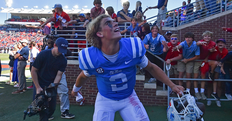 Ole Miss QB Jaxson Dart is enjoying the SEC atmosphere