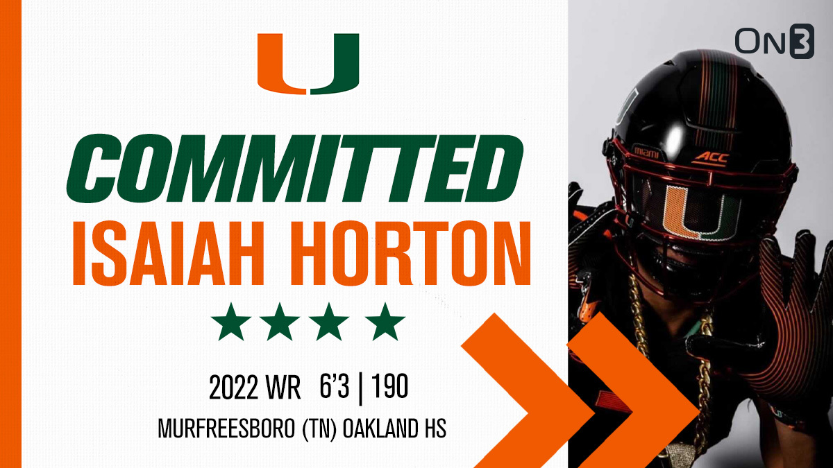 Four-star WR Isaiah Horton Sees the 'Swag Coming Back' at Miami - On3