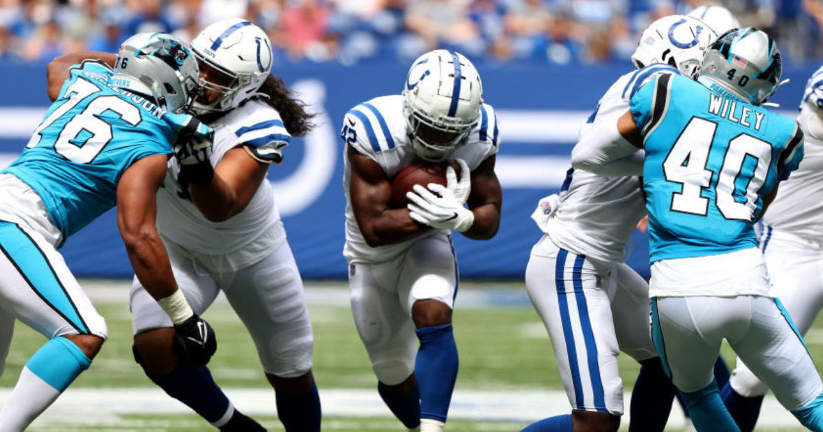 Colts running back flagged for mild emotion under new NFL taunting ...