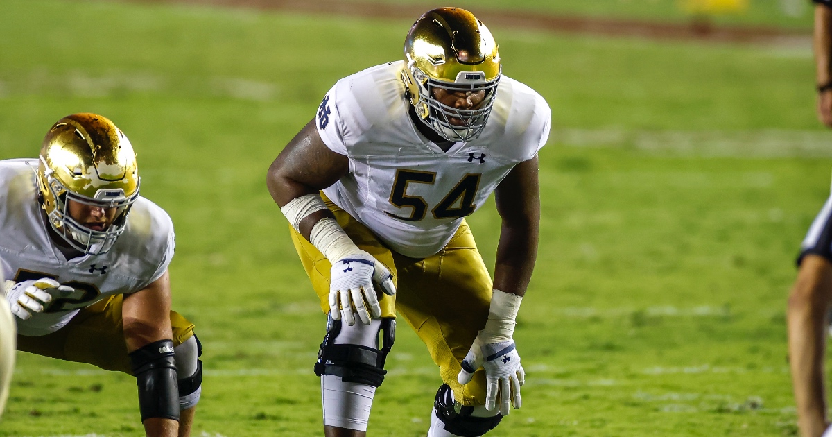Pro Football Focus expects breakout from Notre Dame OT Blake Fisher