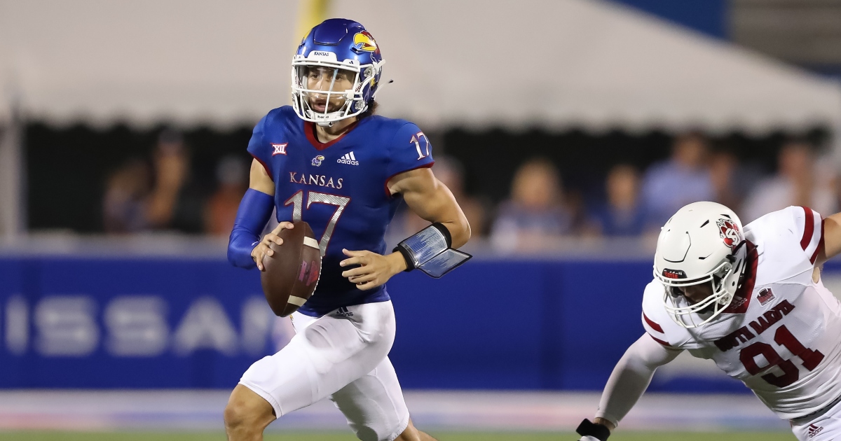 WATCH: Kansas quarterback Jason Bean running wild over Coastal Carolina ...