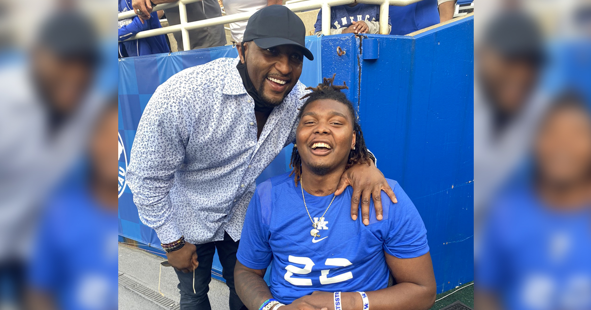 Chris Oats meets Ray Lewis, his childhood hero - On3