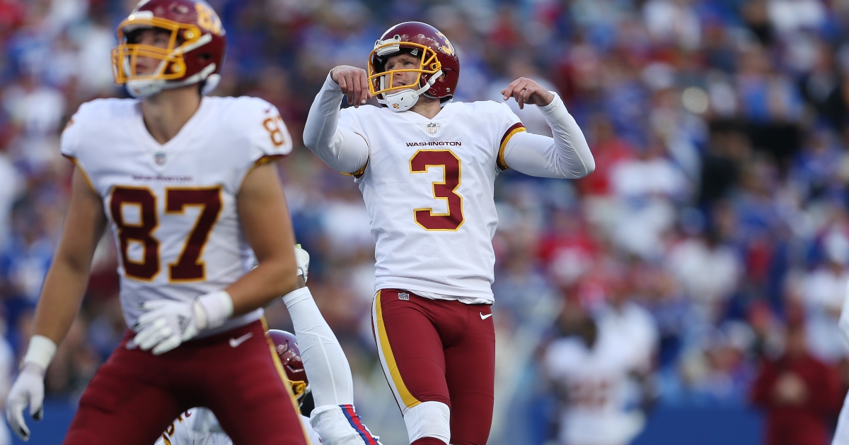 WATCH: Dustin Hopkins somehow recovers his own kickoff - On3