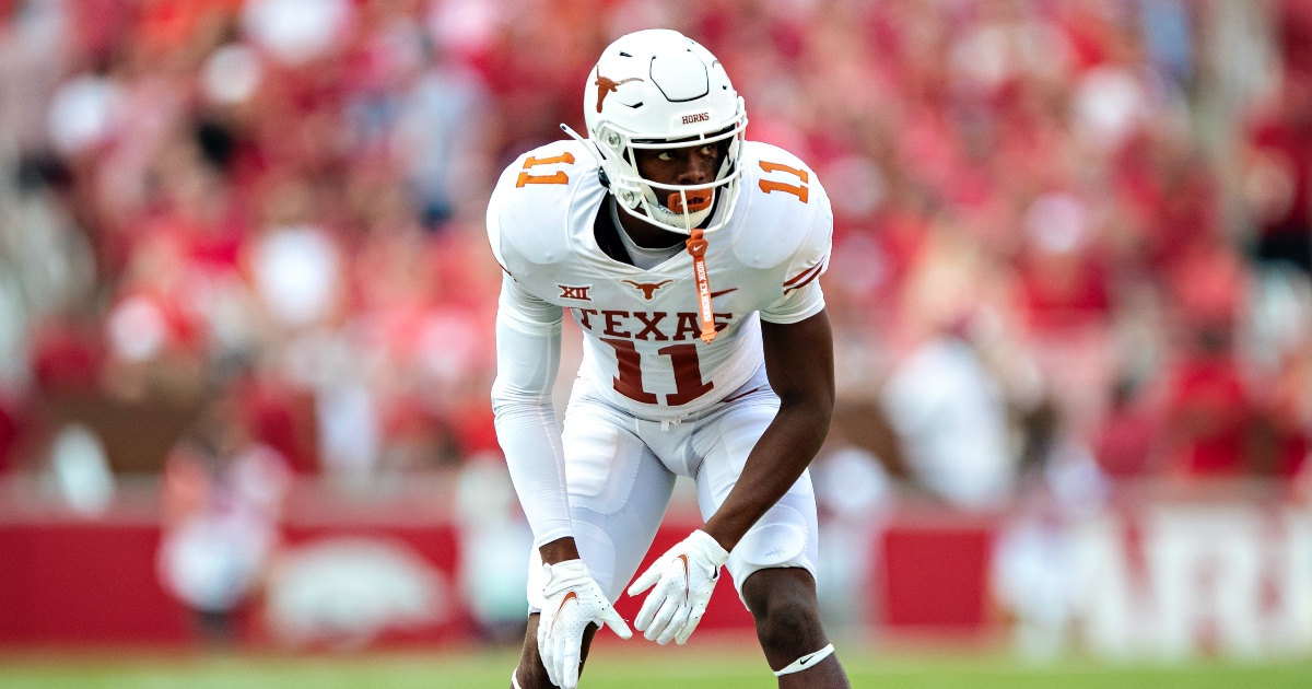 WATCH: Texas DB Anthony Cook forces fumble on blindside sack - On3