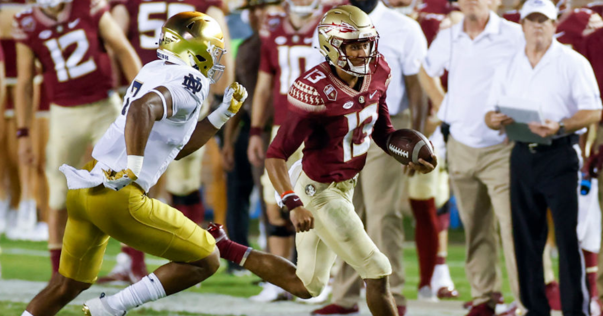 WATCH: Florida State QB Jordan Travis accelerates for rushing touchdown
