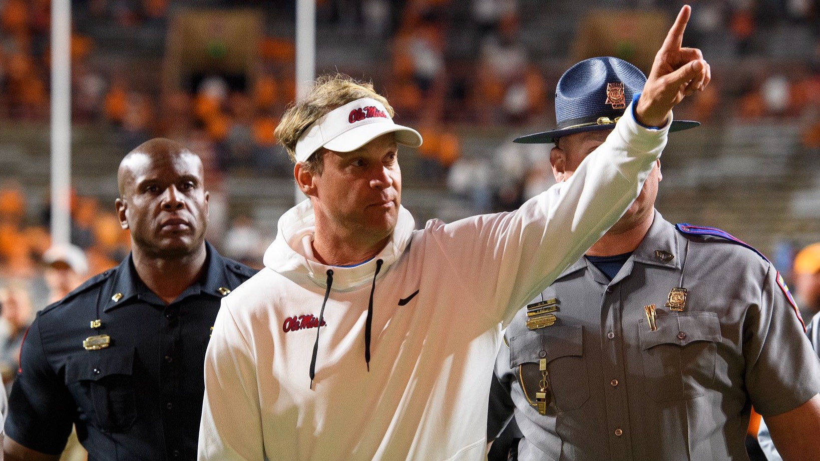 From the Locker Room: Ole Miss head coach Lane Kiffin and linebacker ...