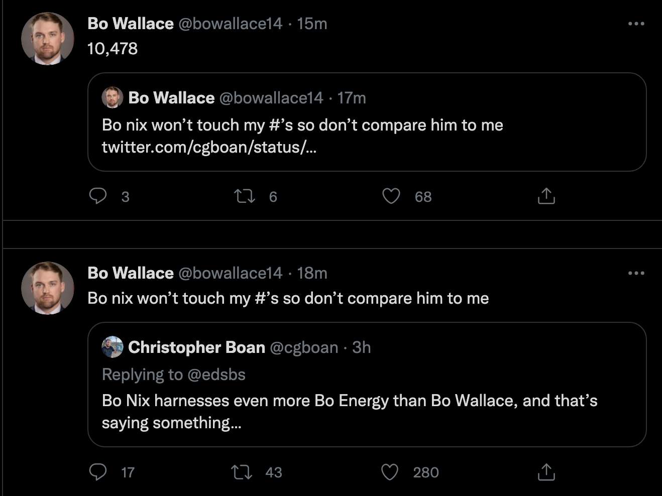 Former Ole Miss QB Bo Wallace takes issue with Bo Nix comparison after ...