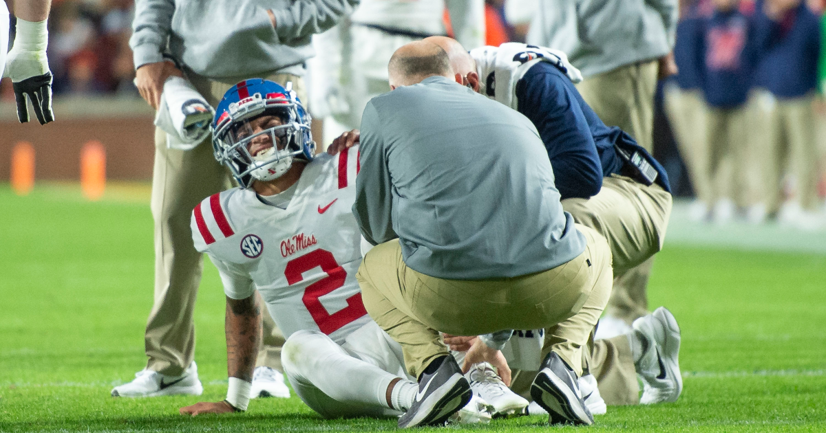 Lane Kiffin provides injury update on Ole Miss quarterback Matt Corral ... Lane Kiffin provides injury update on Ole Miss quarterback Matt Corral ...