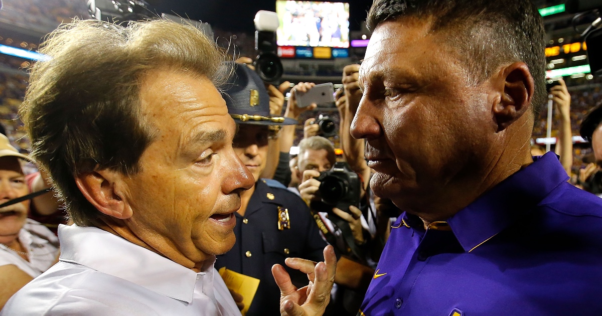 Alabama trolls Ed Orgeron following LSU win