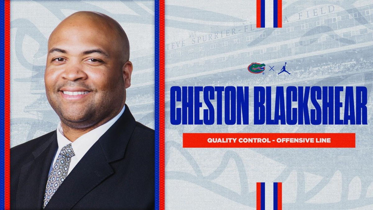 Blackshear joins the Gators in the role of quality control - offensive line