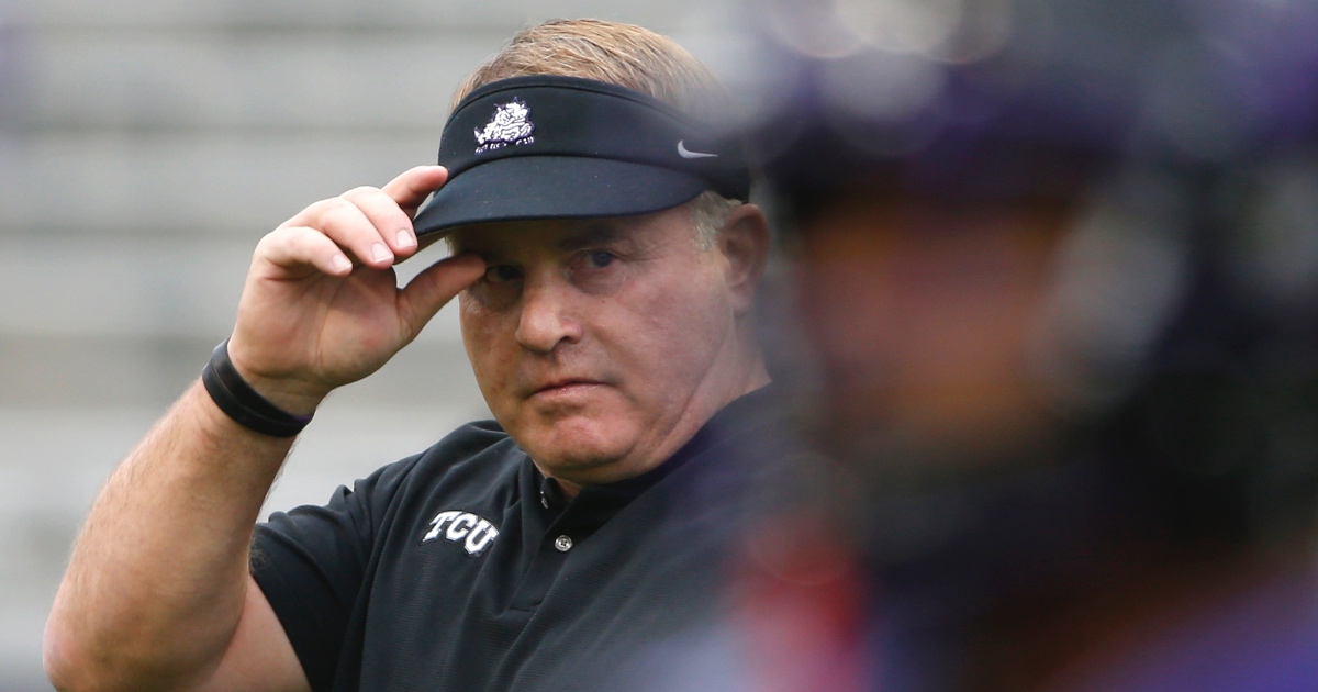 LOOK: Gary Patterson decked out in Texas gear, flashes Horns Up at ...