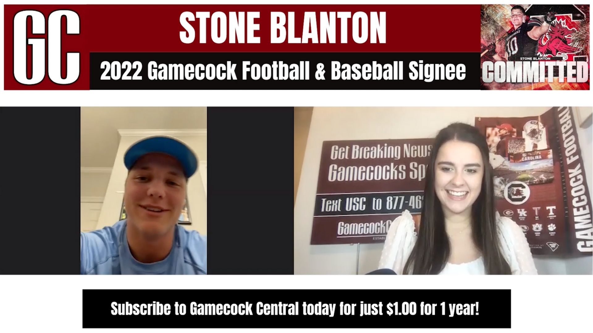 Stone Blanton, 2022 South Carolina Football & Baseball Signee | Give Me ...