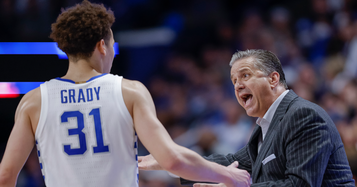John Calipari gives blunt assessment on Kellan Grady's play at Arkansas ...