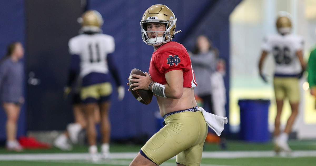 How Drew Pyne is handling Notre Dame football quarterback competition