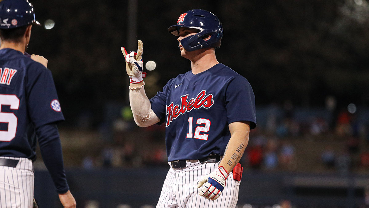 LOOK: Ole Miss' Kemp Alderman erased a baseball from existence Sunday ...