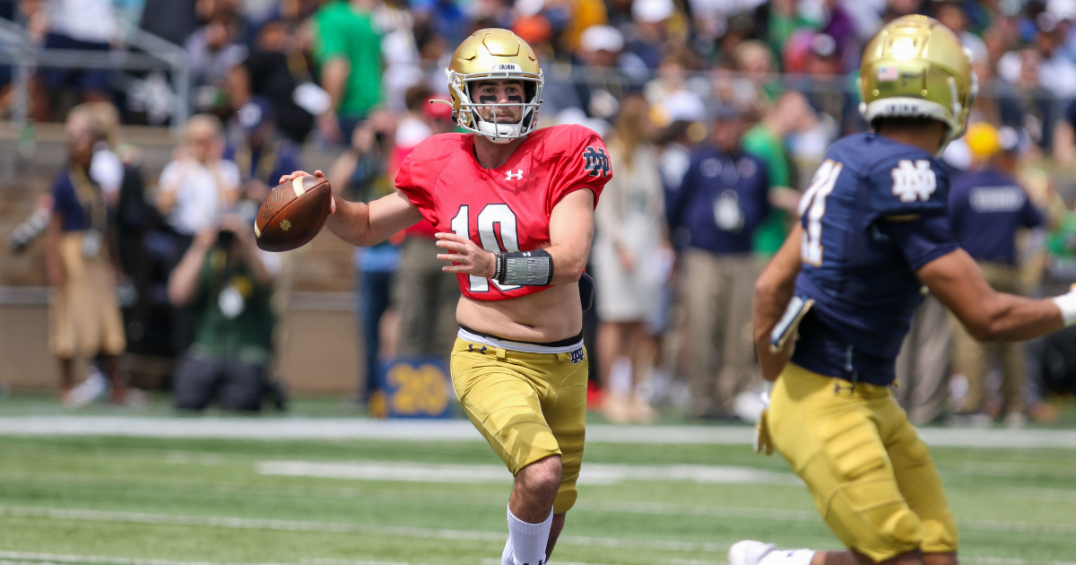 What to make of Drew Pyne's play in the Notre Dame Blue-Gold Game