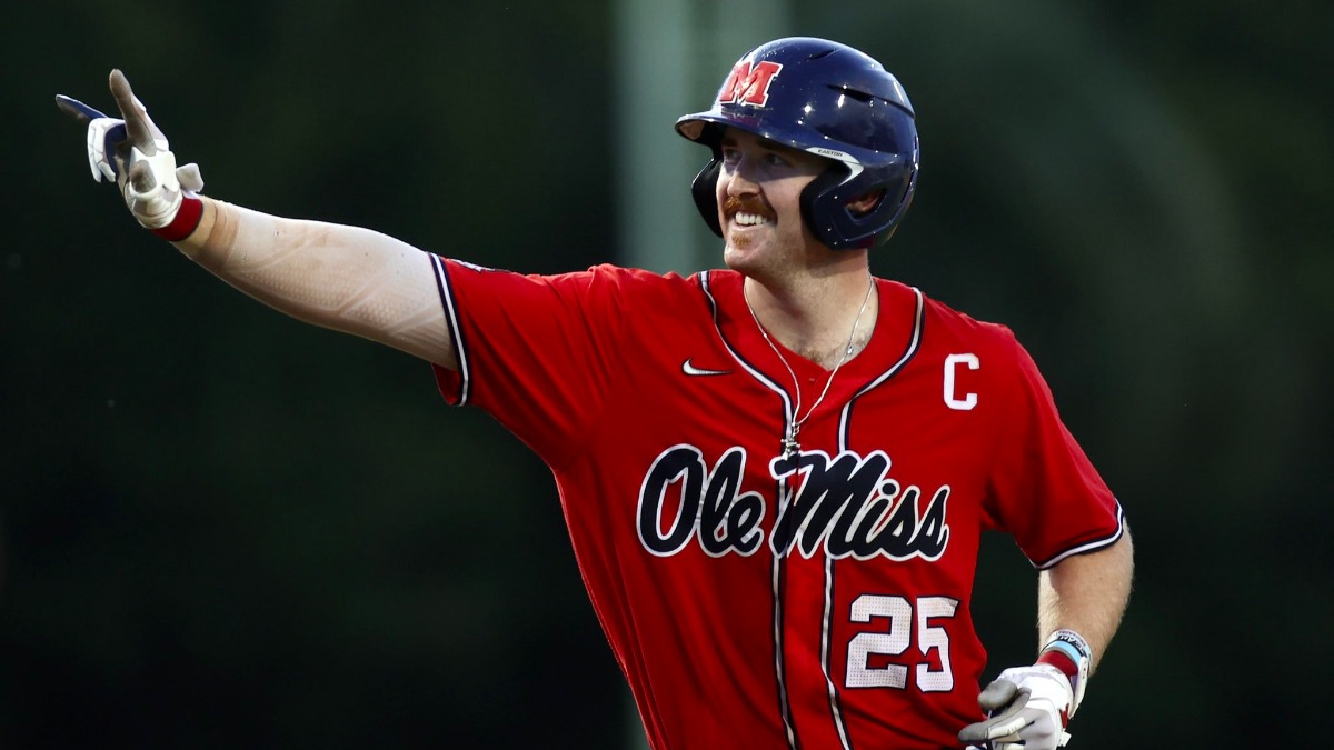 WATCH: Tim Elko, Ole Miss baseball now two wins from Omaha