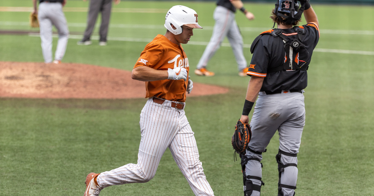 WATCH: Questionable base running tactic by Texas leads to error, scored ...